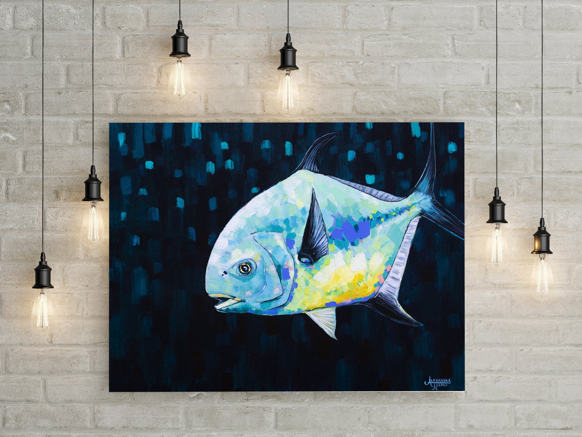 Permit Fish Permit Painting Fly Fishing Art Fish Art | Etsy