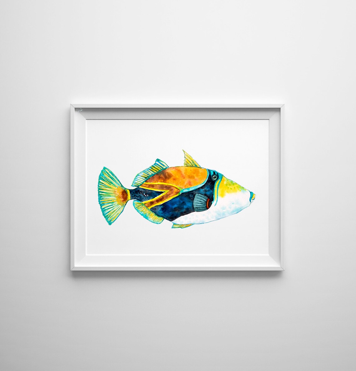 Trigger Fish Art Print Hawaiian Fish or Tropical Decor Aka - Etsy
