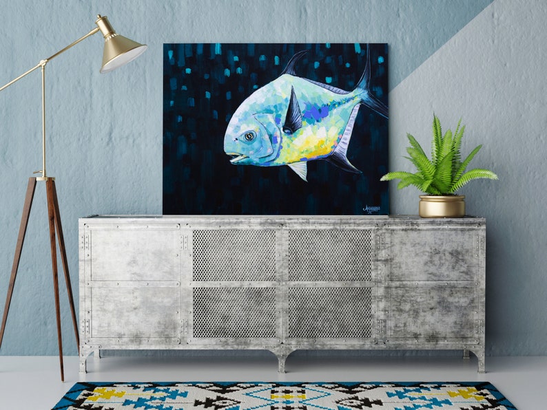Permit Fish Permit Painting Fly Fishing Art Fish Art - Etsy