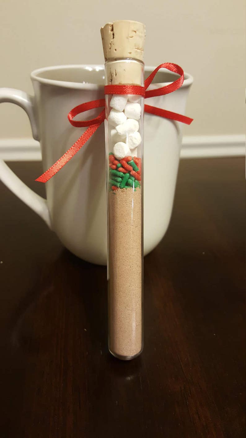 New Set Of 10 Hot Chocolate Christmas Tube Favors Apple Etsy