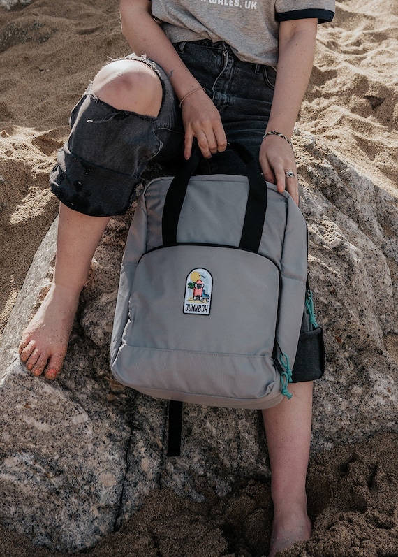 The Cooler Recycled Backpack in Grey Cooler Bag Insulated Rucksack Beach Bag College Bag Travel Bag Mens Bag Ladies Bag Cabin Bag Etsy UK