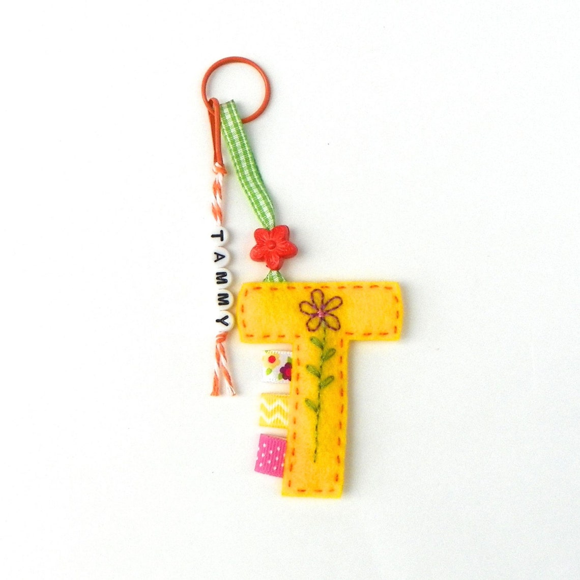 Felt Alphabet Keychain Pattern Letter T - Etsy