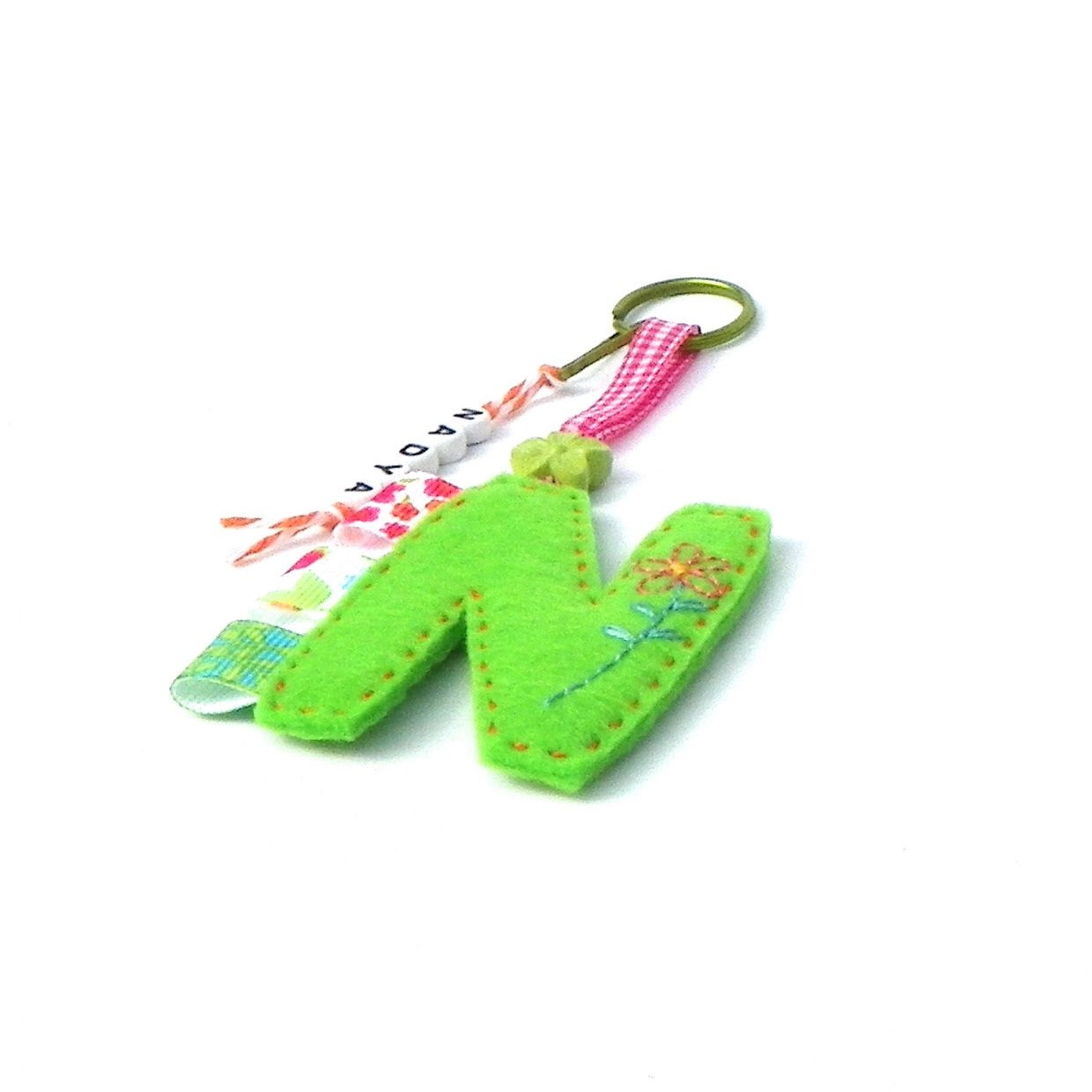 Felt Alphabet Keychain Pattern Letter N - Etsy