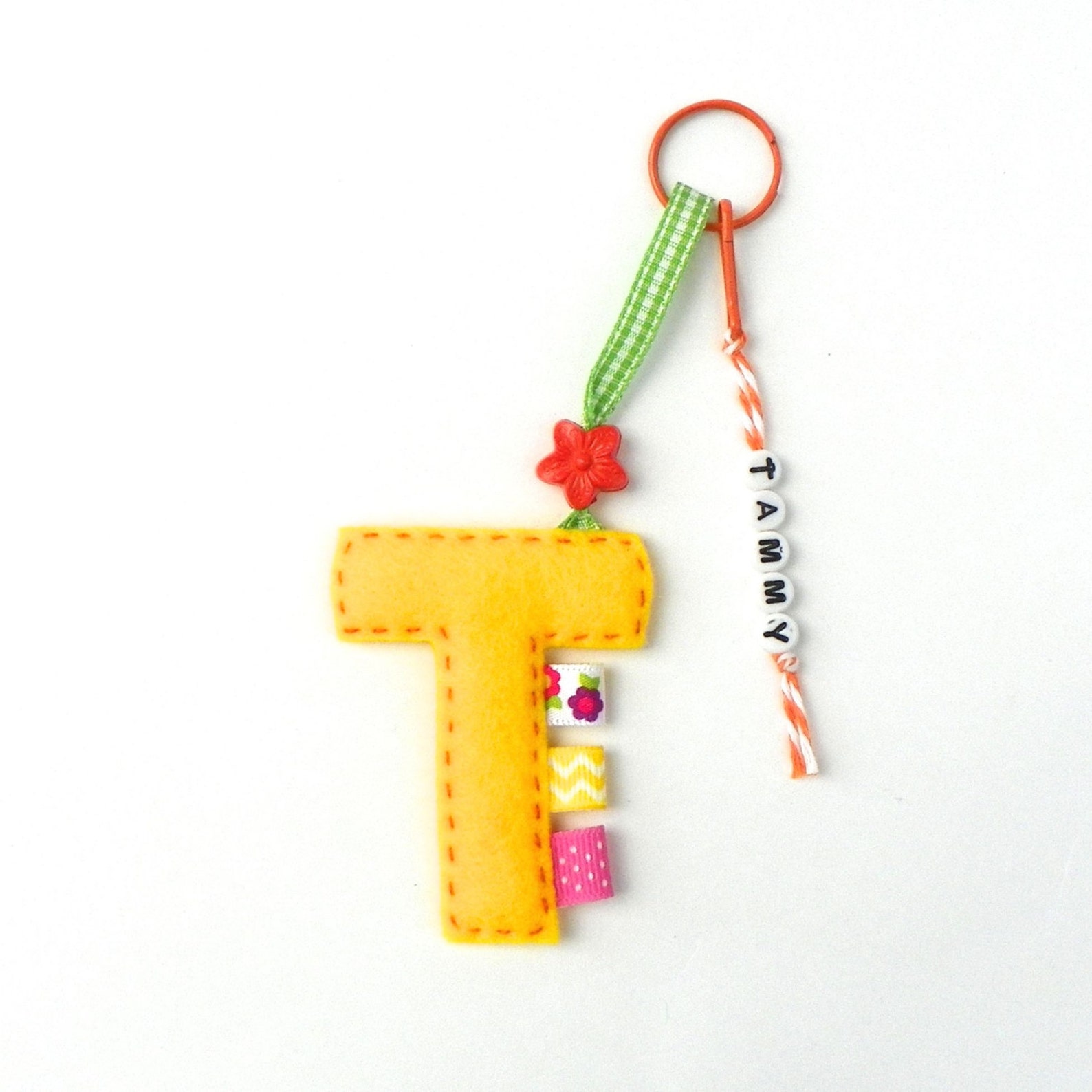 Felt Alphabet Keychain Pattern Letter T - Etsy