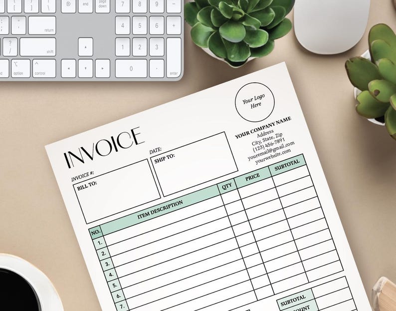 Invoice Template | Professional Business Invoice | PDF, Microsoft WORD ...