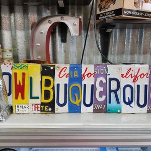 Owl Albuquerque Handmade License Plate Wall Art, One of a Kind Original ...