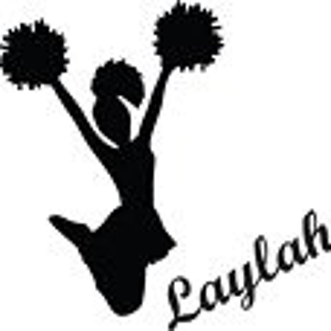 Custom Cheerleader and Name Decal Sticker Wall Decal - Etsy