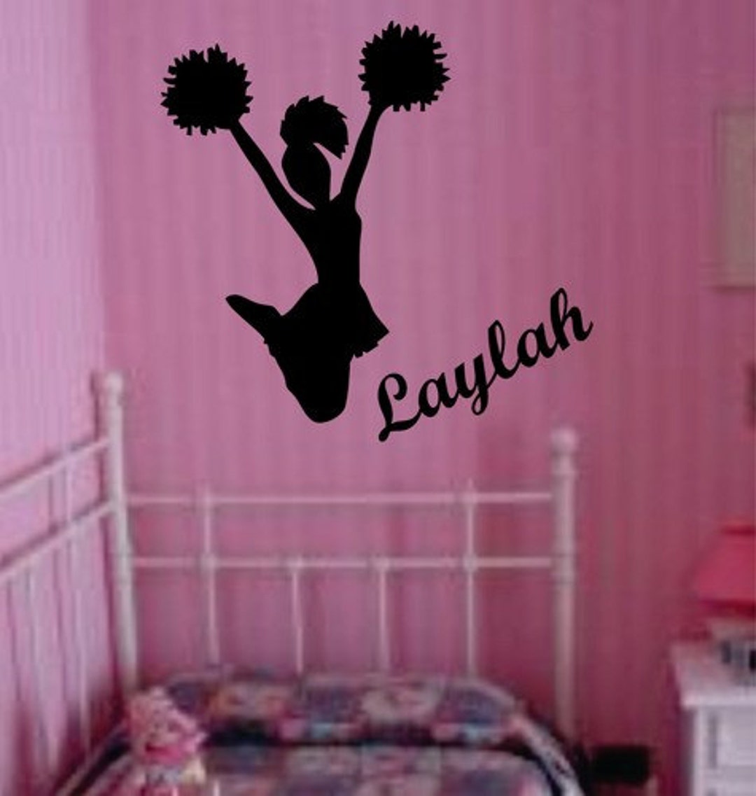 Custom Cheerleader and Name Decal Sticker Wall Decal - Etsy