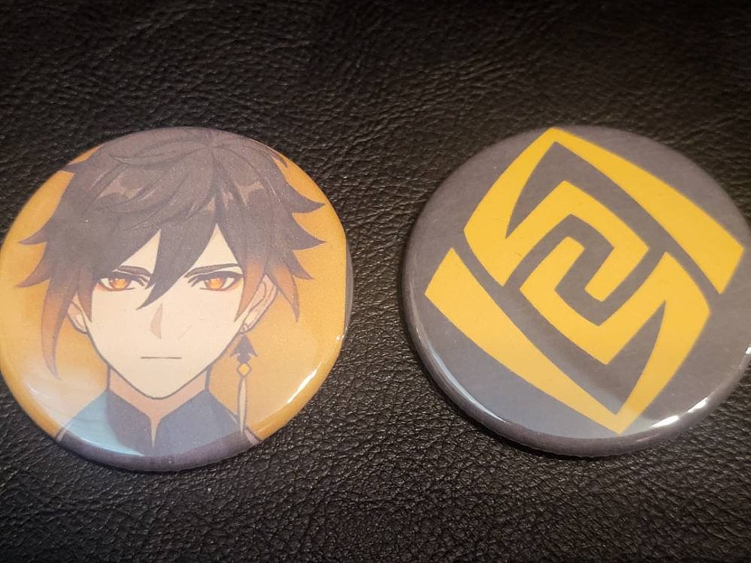 Genshin Impact; Zhongli the Geo Archon and Geo Element - Etsy