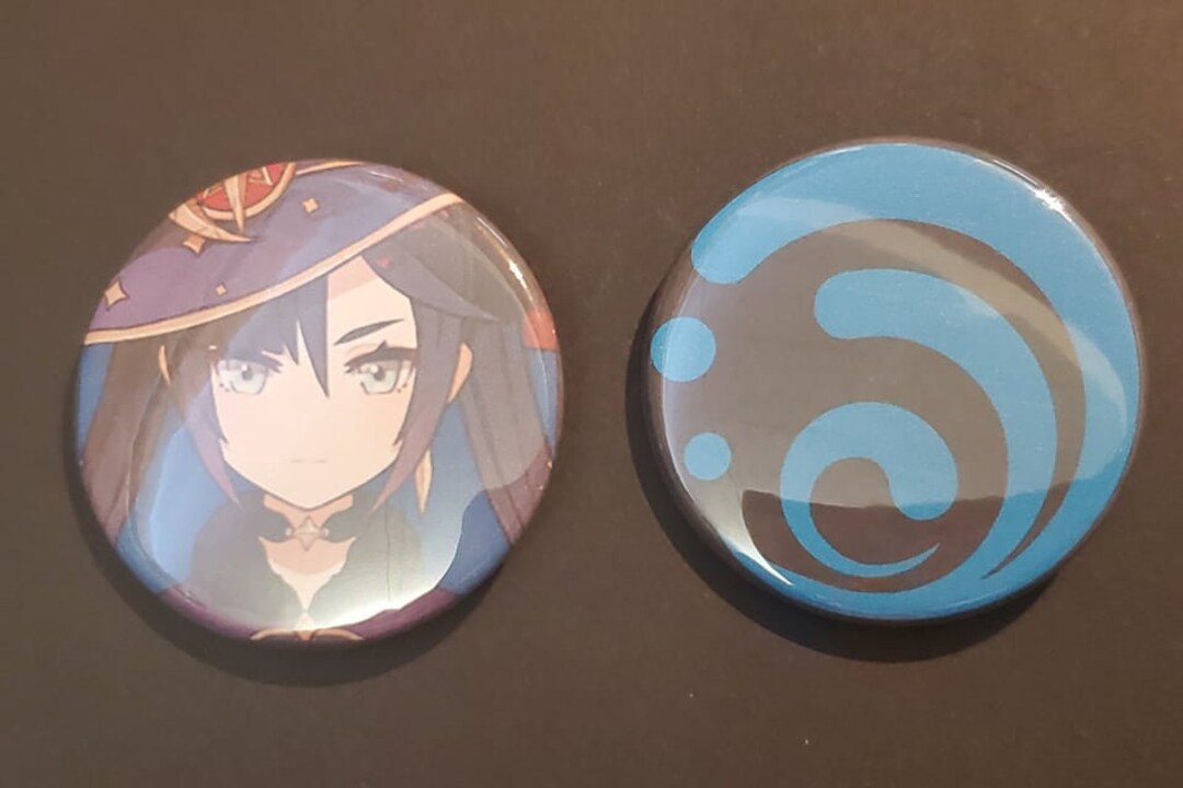 Genshin Impact; Mona the Astral Reflection and Hydro Emelment Button ...