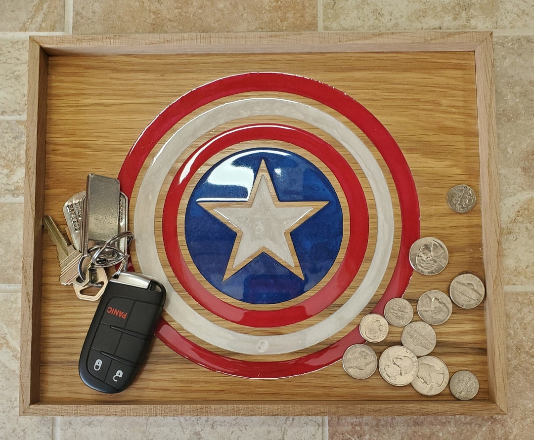 Captain America Valet Tray Marvel Comic Catch All Tray Comic - Etsy