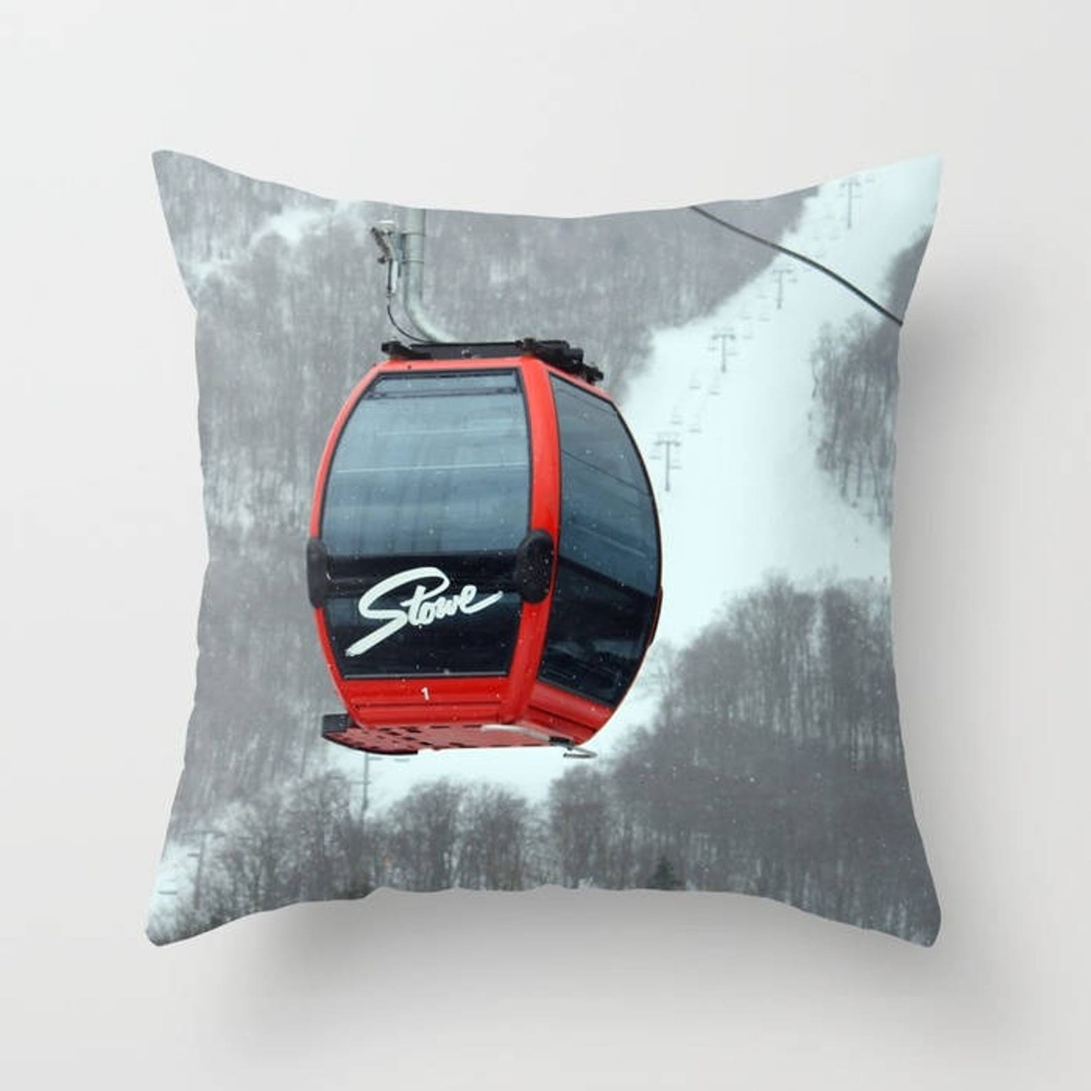 Gondola, Pillow or Cover Ski Decor, Home Decor, Lodge Decor, Ski House ...