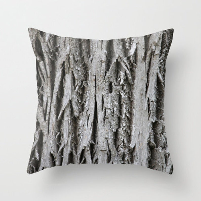Tree Bark, Pillow Home Decoration, Fall Decor, Brown, Grey, Botanical ...