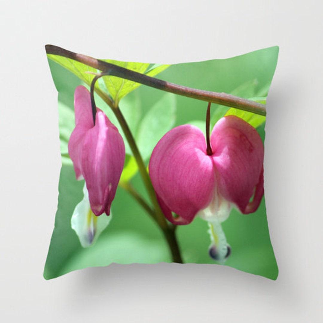 Bleeding Hearts, Pillow or Cover , Home Decoration, Rustic, Farm, Love ...