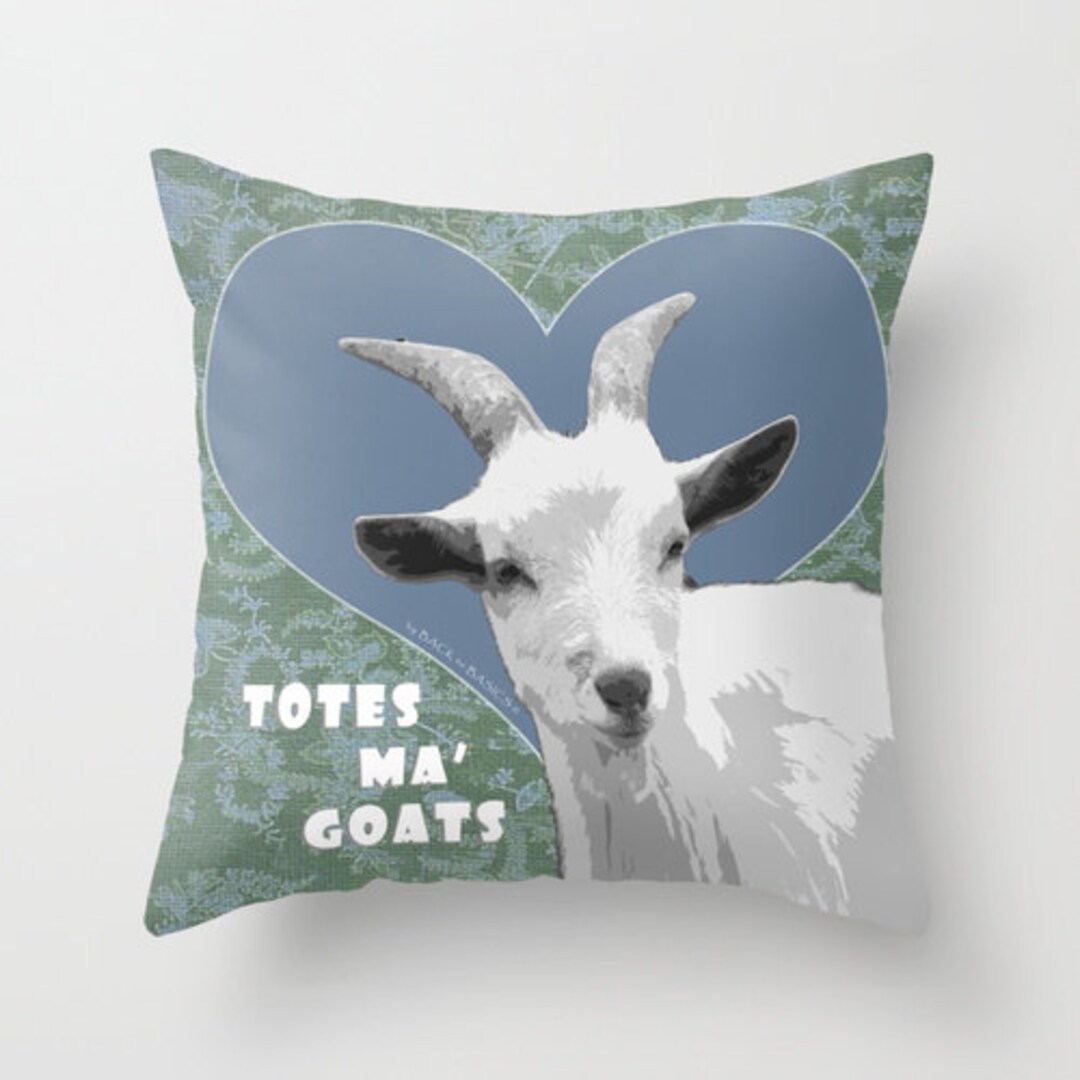 Totes Ma Goats Green Pillow or Cover Rustic Home Decor - Etsy