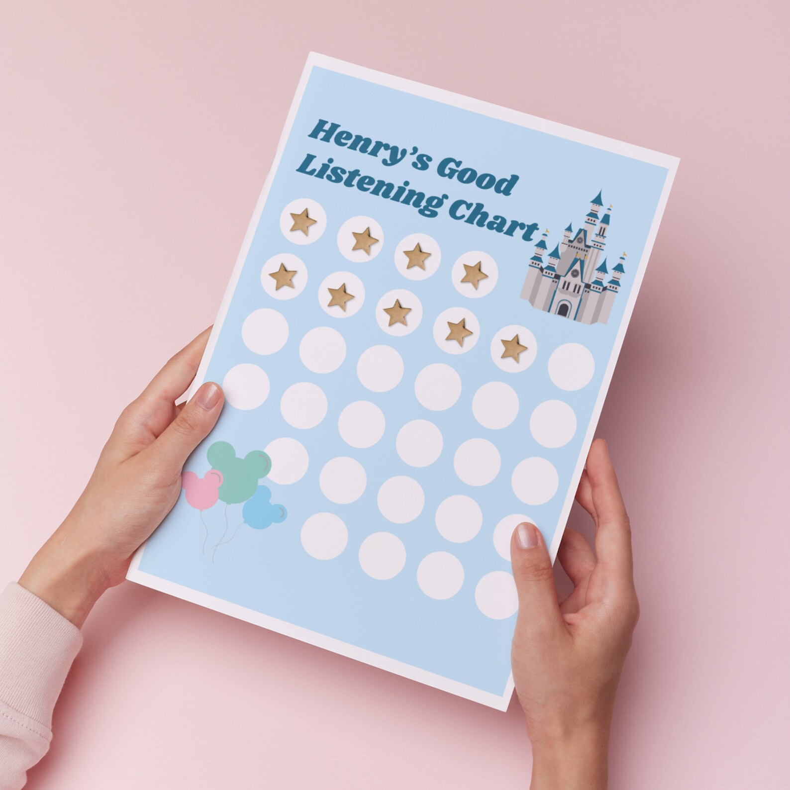 Castle Kids Reward Sticker Chart for Behavior, Chores, Potty Custom ...