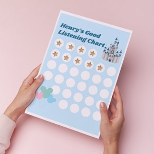 Castle Kids Reward Sticker Chart for Behavior, Chores, Potty Custom ...