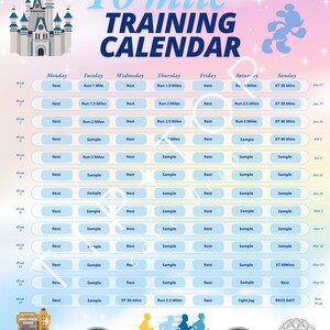 Rundisney Training Plan Poster 2025 10 Mile Race Springtime Surprise ...