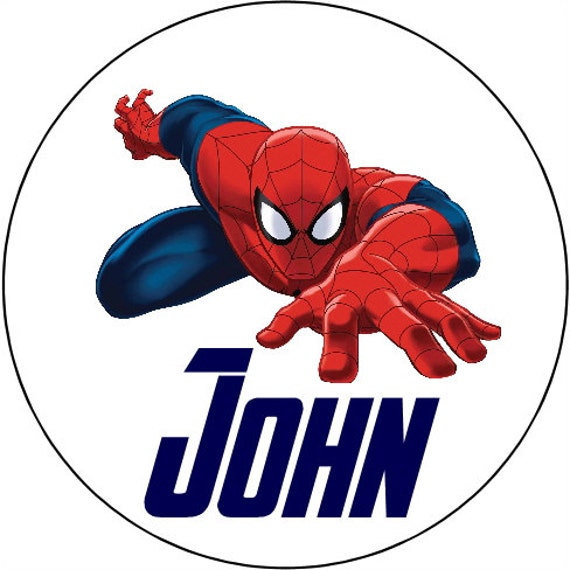 Items similar to School Supplies Labels Stickers Spiderman Personalized ...