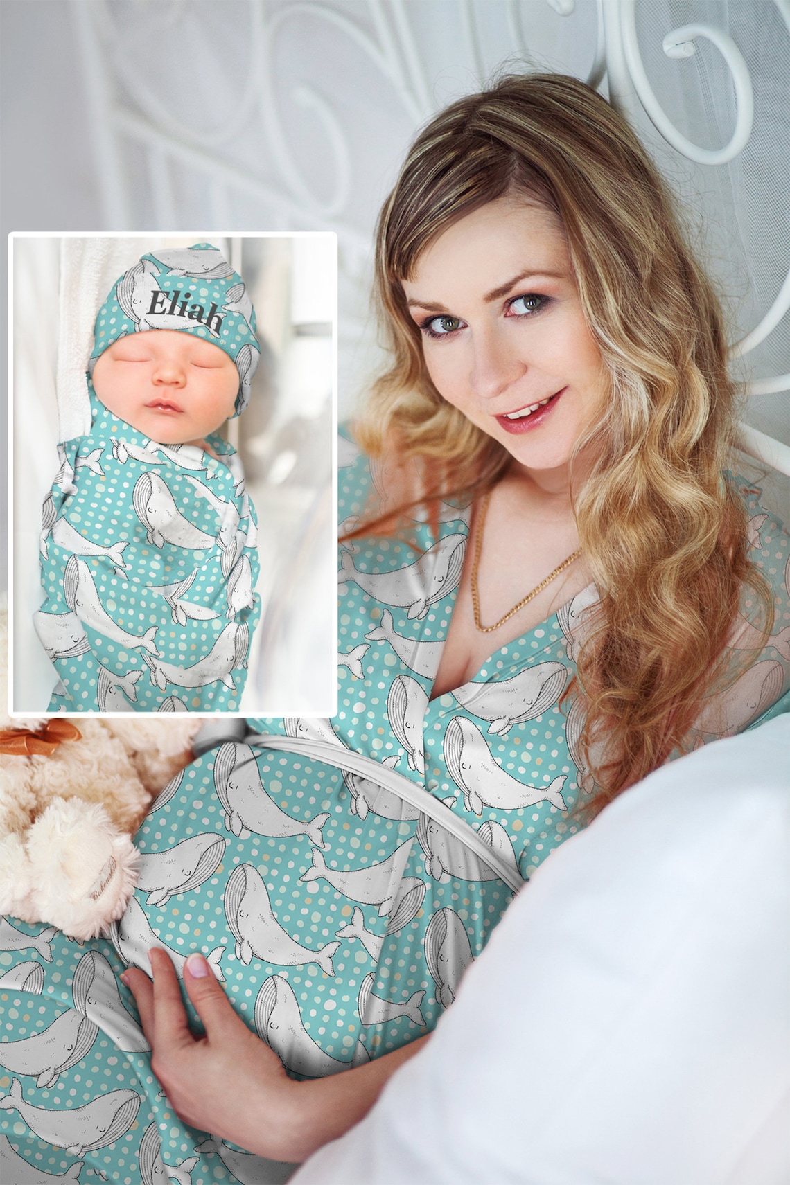 Hospital Gown for Labor and Delivery. Matching Robe and | Etsy