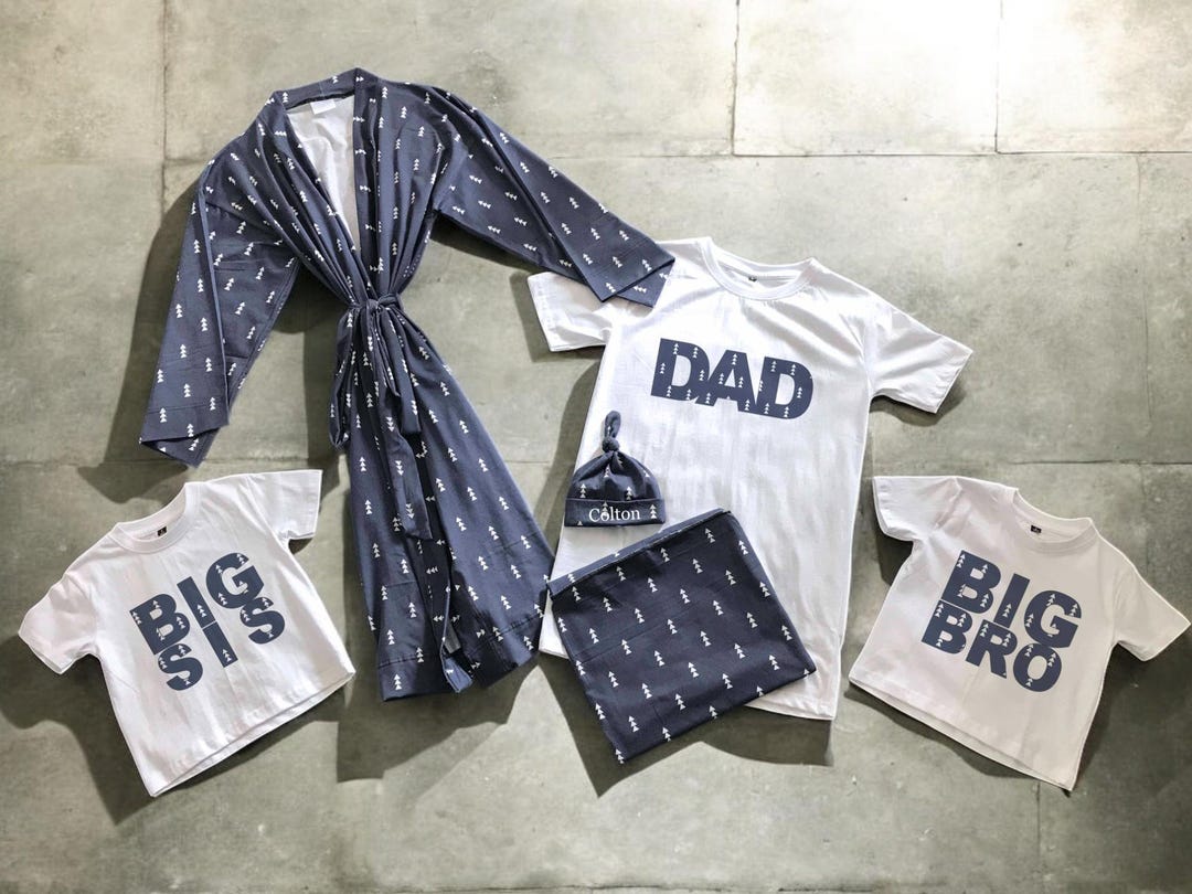Maternity Robe & Blanket Set: Tree Patterned Cotton, Mommy and Me ...