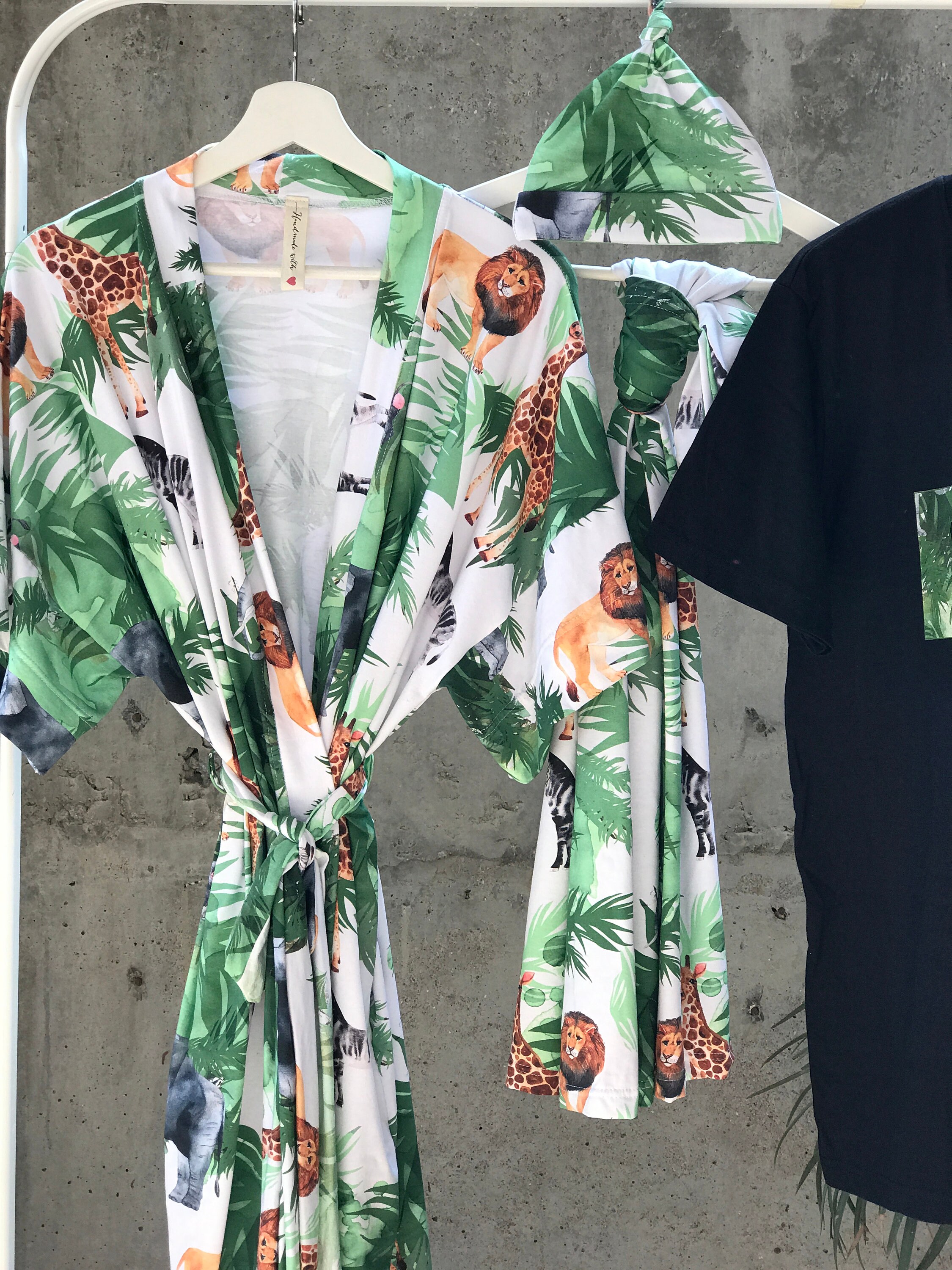 Maternity robe. Mommy and me robe and swaddle set. Robe and | Etsy