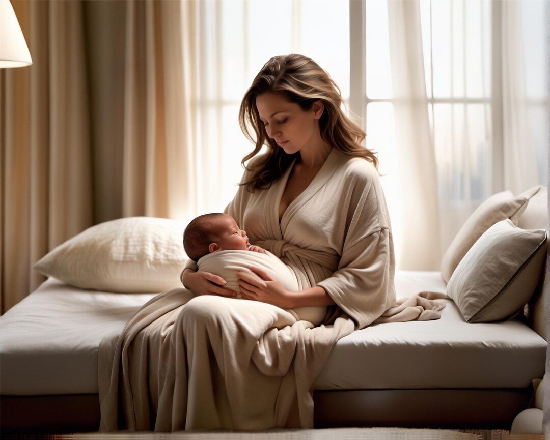 Matching Maternity Delivery Gown Robe and Swaddle Set Boy or Girl ...