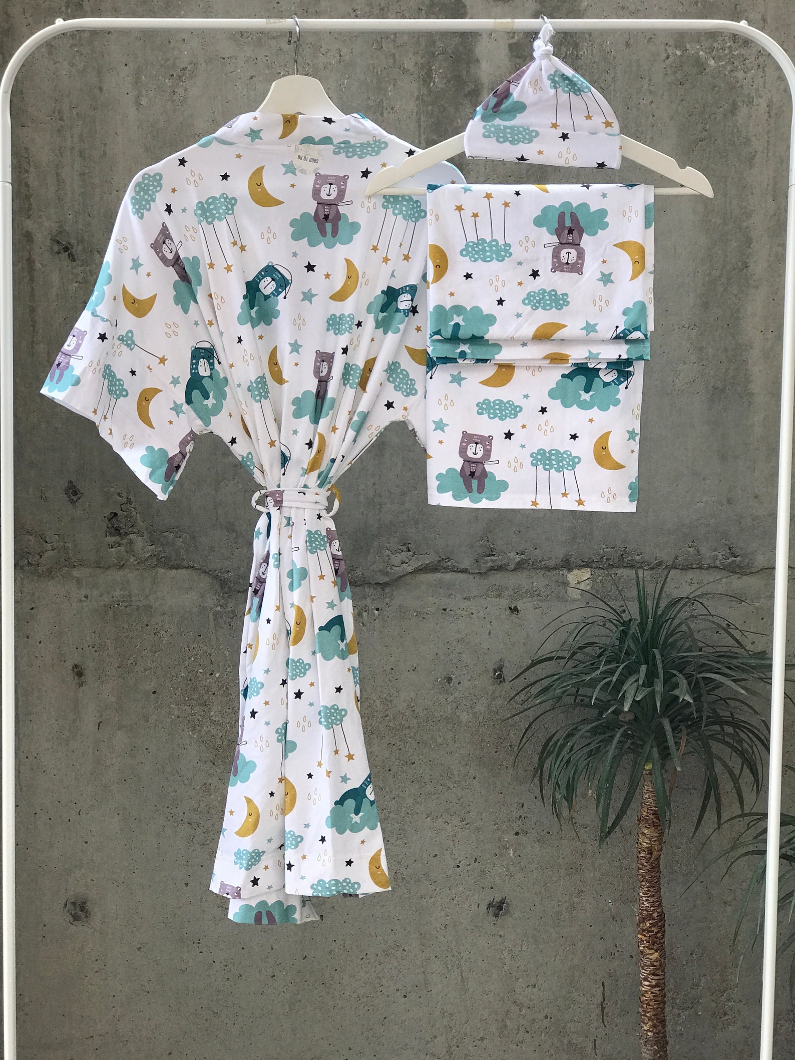 Maternity Robe and Swaddle Set Boy. Maternity Robe. Mommy and - Etsy