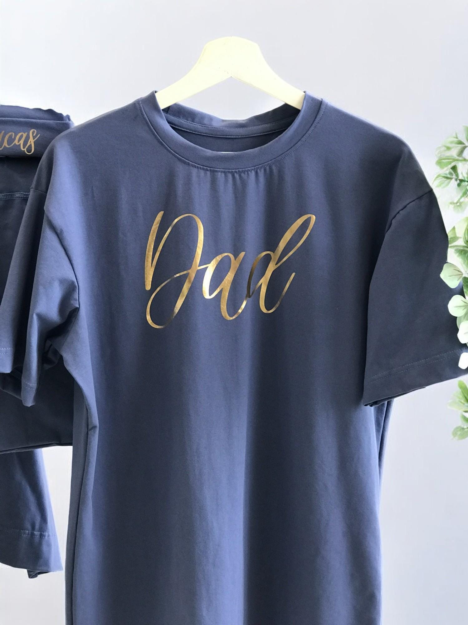 Mid-blue Maternity Robe & Blanket Set: Personalized Hat, Dad Shirt - Etsy