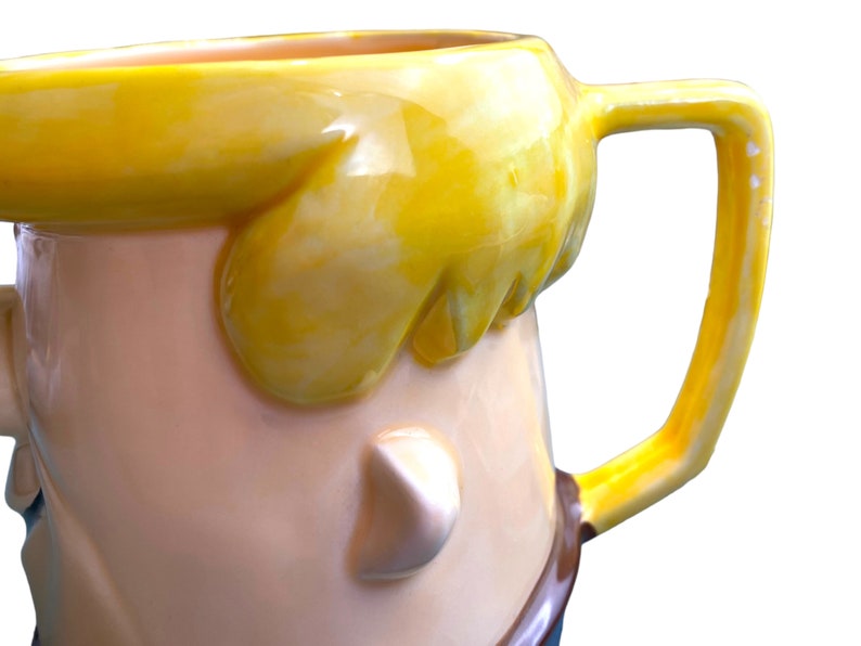 Barney Rubble 3D Face Ceramic Coffee Mug the Flintstones Vandor 1990 ...