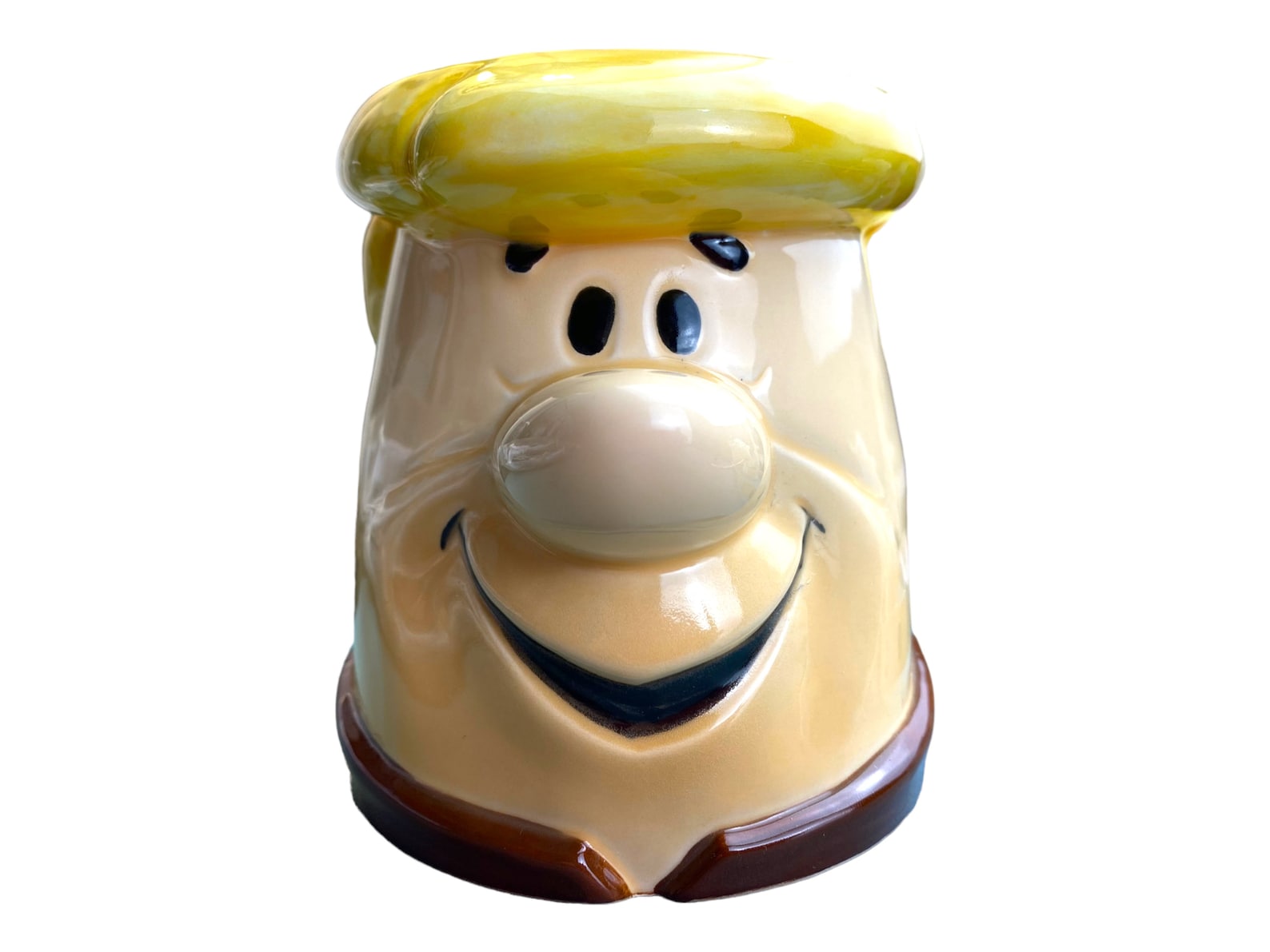 Barney Rubble 3D Face Ceramic Coffee Mug the Flintstones Vandor 1990 ...