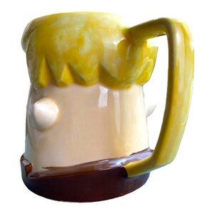 Barney Rubble 3D Face Ceramic Coffee Mug the Flintstones Vandor 1990 ...