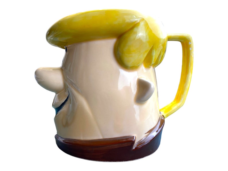 Barney Rubble 3D Face Ceramic Coffee Mug the Flintstones Vandor 1990 ...