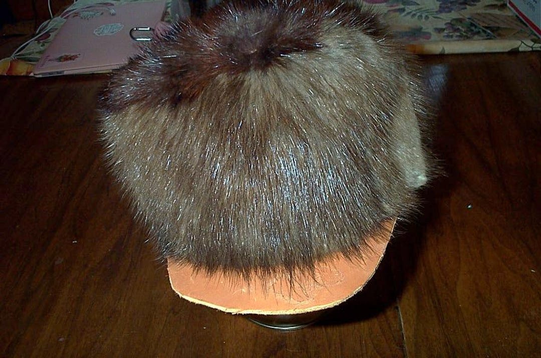 Mountain Man, Muskrat Fur, Black Powder Shooter's Rendezvous Cap - Etsy