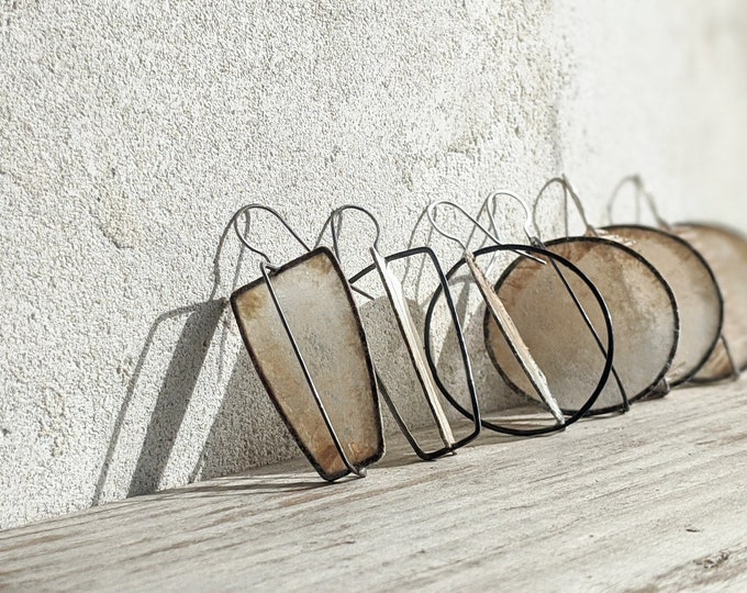 Mismatched Earrings Modern Oxidized Silver Earrings Upcycled Coffee ...