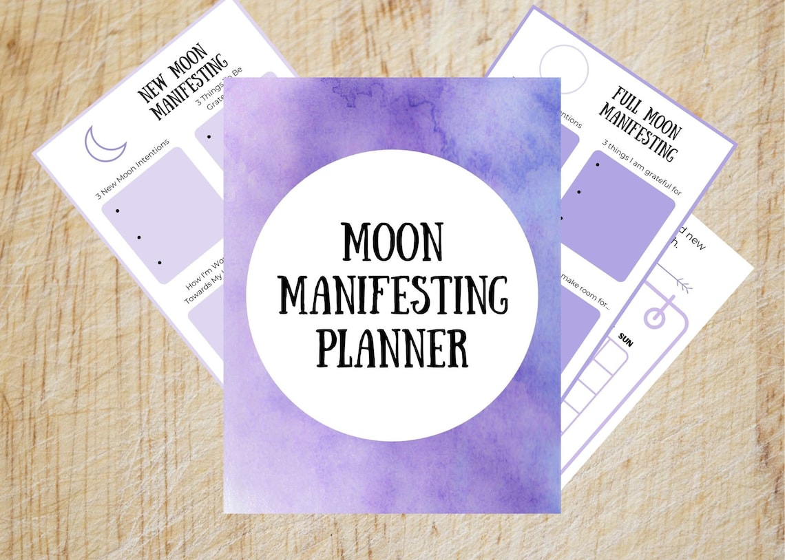 Moon Manifesting Planner / New Moon Planner / Full Moon Planner / Moon ...