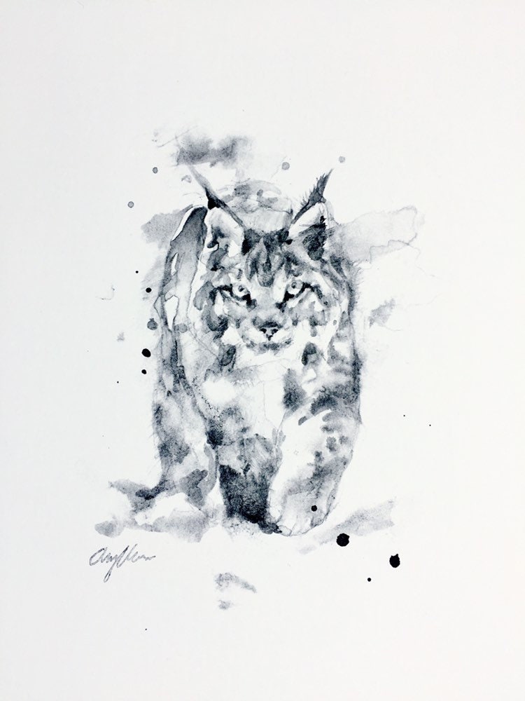 Lynx Art Print Animal Art Kids Animal Prints Nursery - Etsy