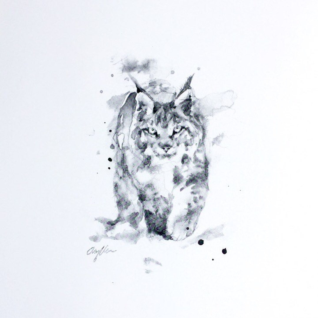 Lynx Art Print, Animal Art Kids, Animal Prints Nursery, Watercolor ...