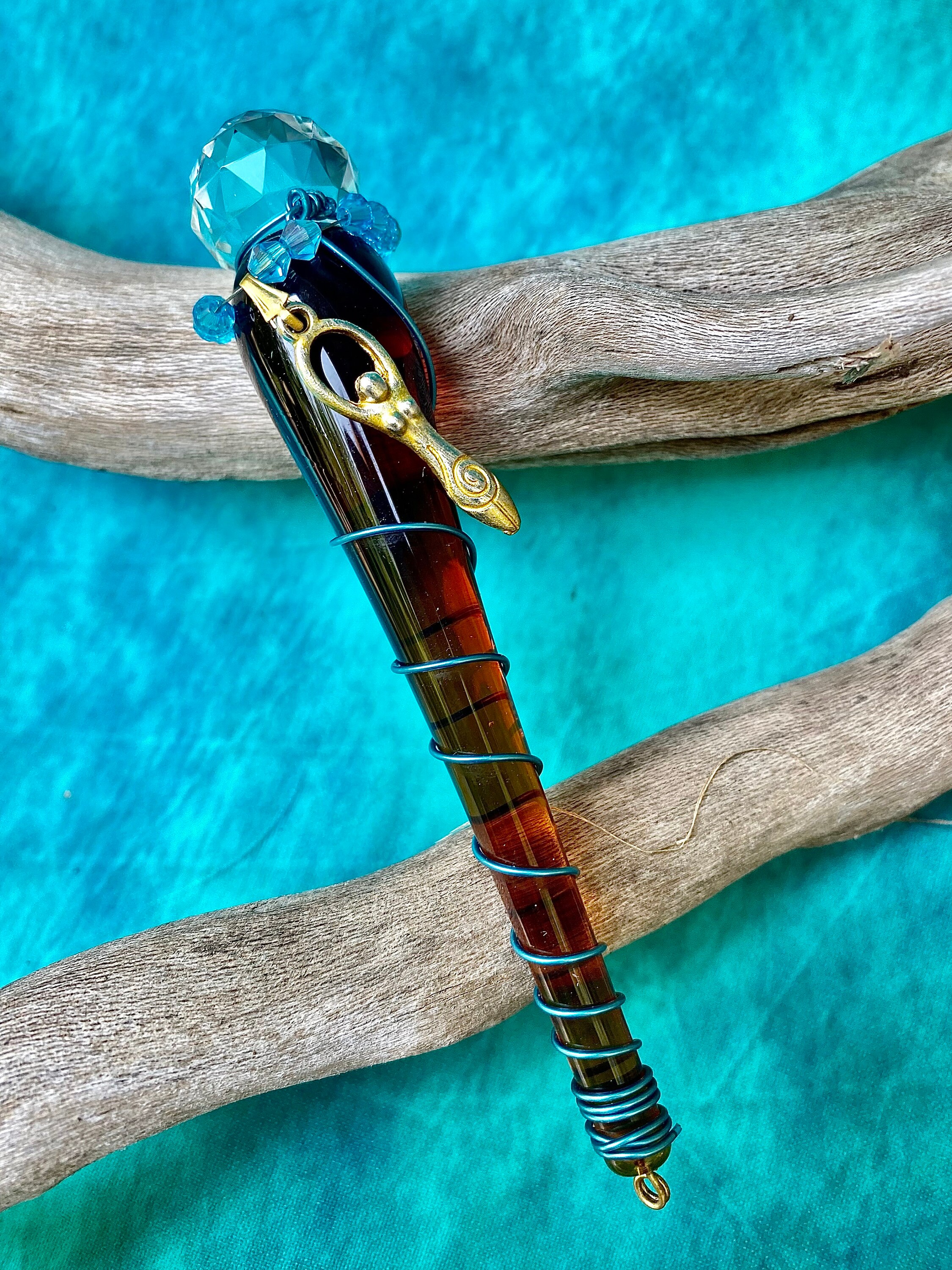 Crystal Goddess Wand With Stand Glass Wand Suncatcher - Etsy