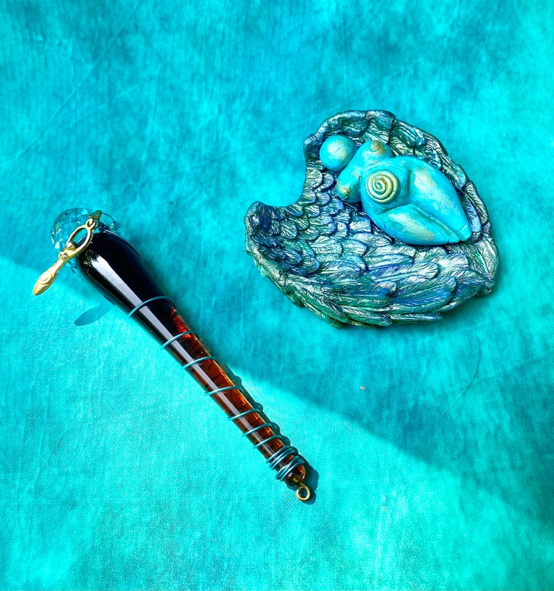 Crystal Goddess Wand With Stand Glass Wand Suncatcher - Etsy