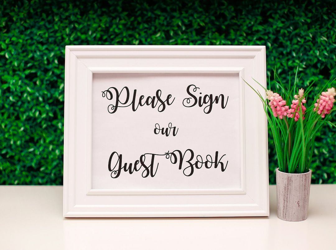 Please Sign Our Guest Book. Wedding Sign. Instant Download - Etsy