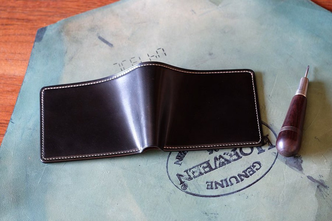 SW01 Horween Shell Cordovan Wallet Bifold Wallet | Etsy