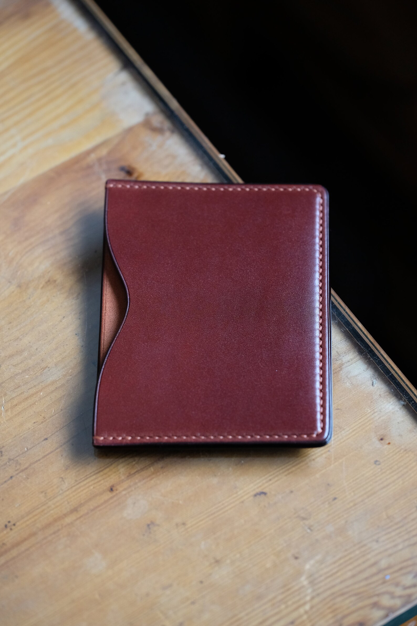 Japanese Shell Cordovan Card Wallet 01 Slim Wallet | Etsy