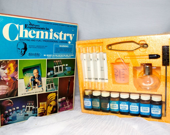 Vintage 1973 Mr. Wizard’s Experiments in Chemistry Set - Etsy