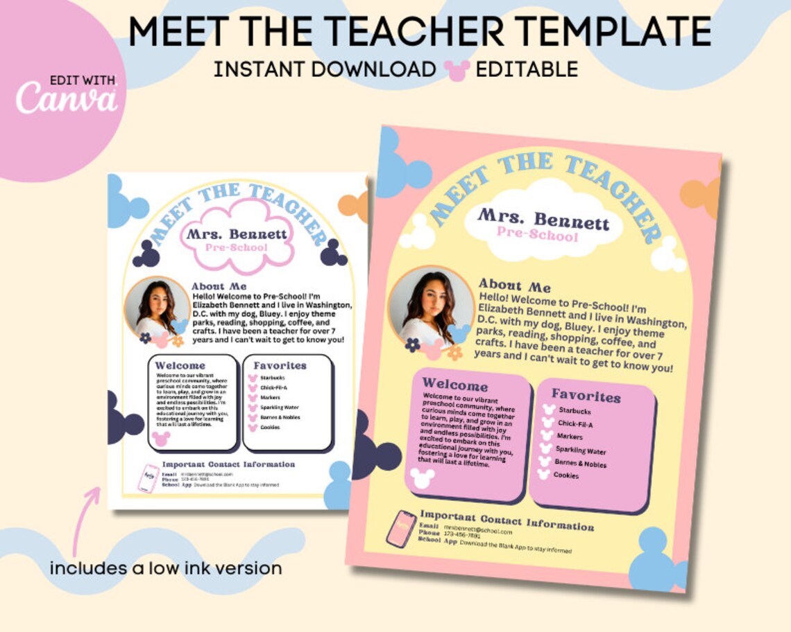 Meet the Teacher Classroom Printable Template, Teacher Intro, Magical ...