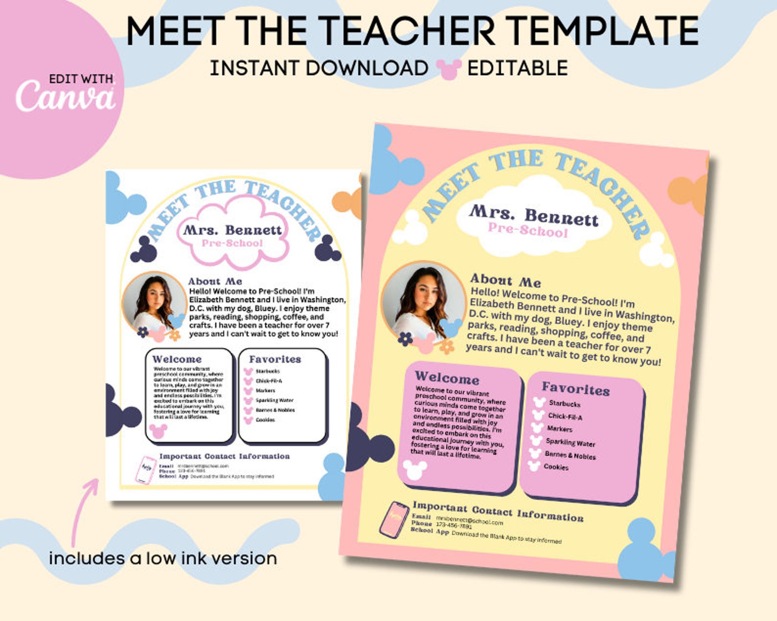 Meet the Teacher Classroom Printable Template, Teacher Intro, Magical ...