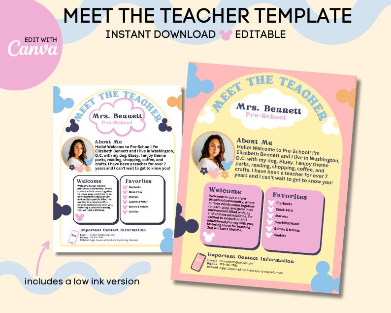 Meet the Teacher Classroom Printable Template, Teacher Intro, Magical ...