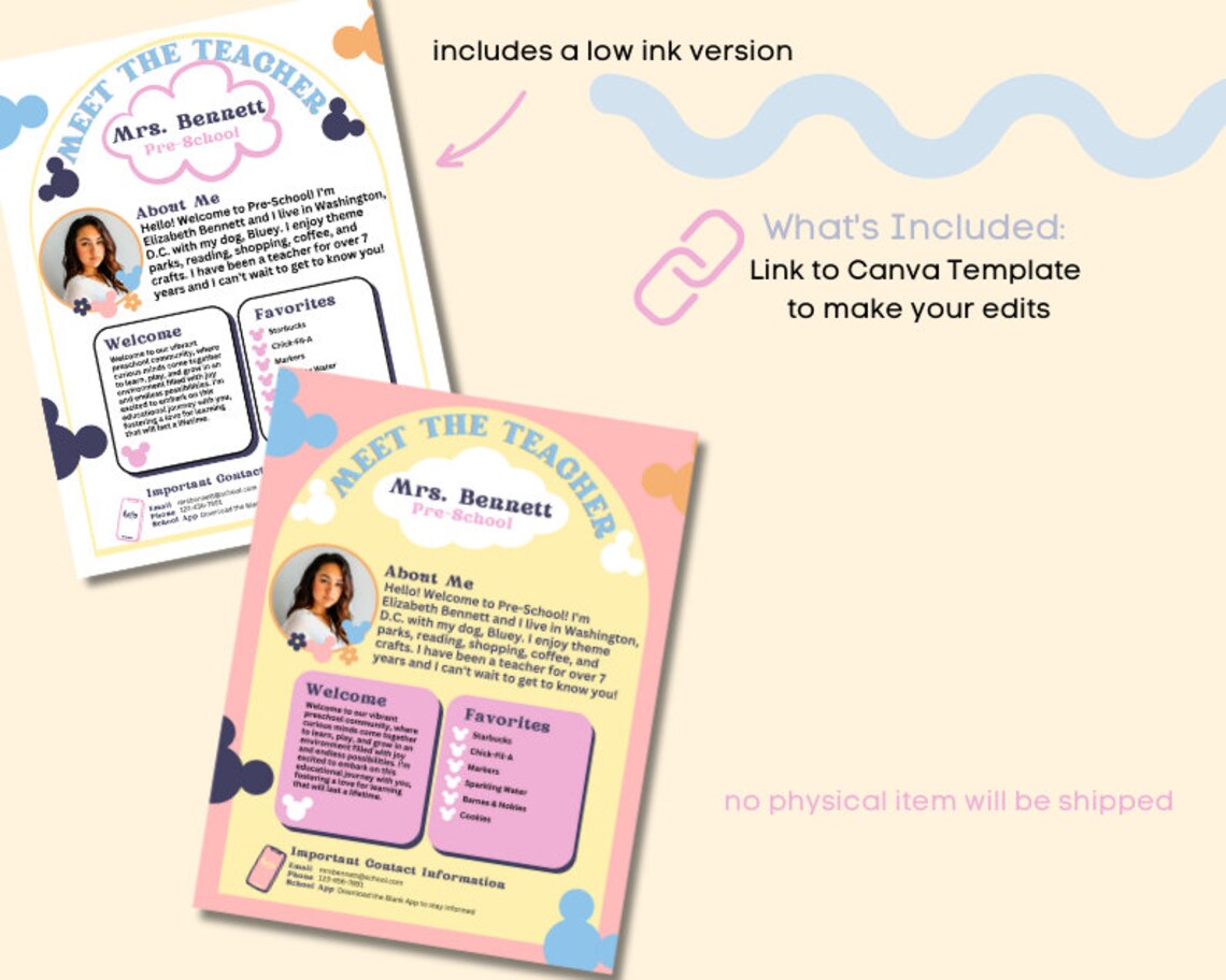 Meet the Teacher Classroom Printable Template, Teacher Intro, Magical ...