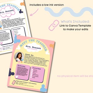 Meet the Teacher Classroom Printable Template, Teacher Intro, Magical ...