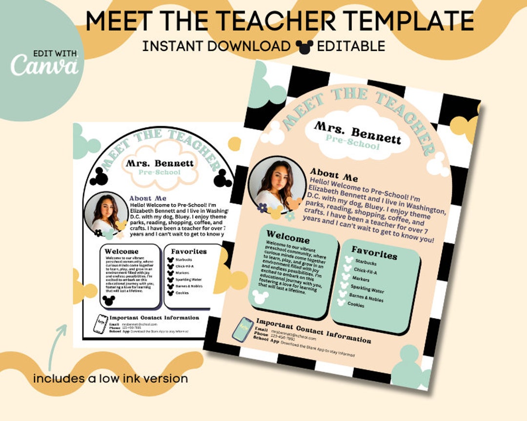 Meet the Teacher Classroom Printable Template, Teacher Intro, Magic ...